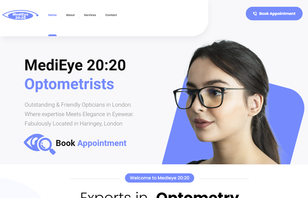 Stunning Ai Generated Optometrist Website - Free Ai Website Generator